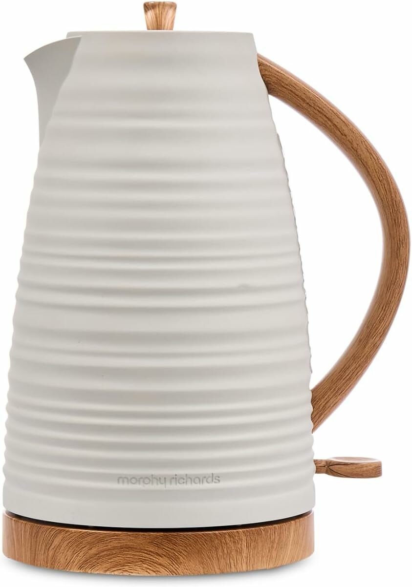 Morphy Richards Электрический чайник Clay Jug Kettle, 1.7л, 3000Вт, белый