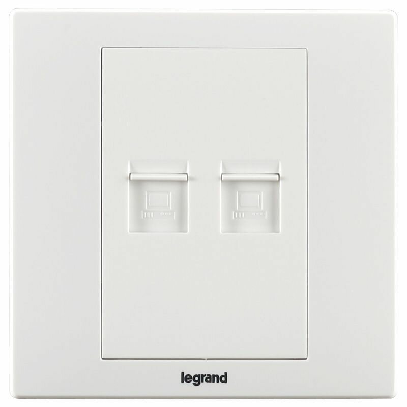 Legrand двухкомпьютерная розетка двухгнездовая врезная установка для домашнего офиса