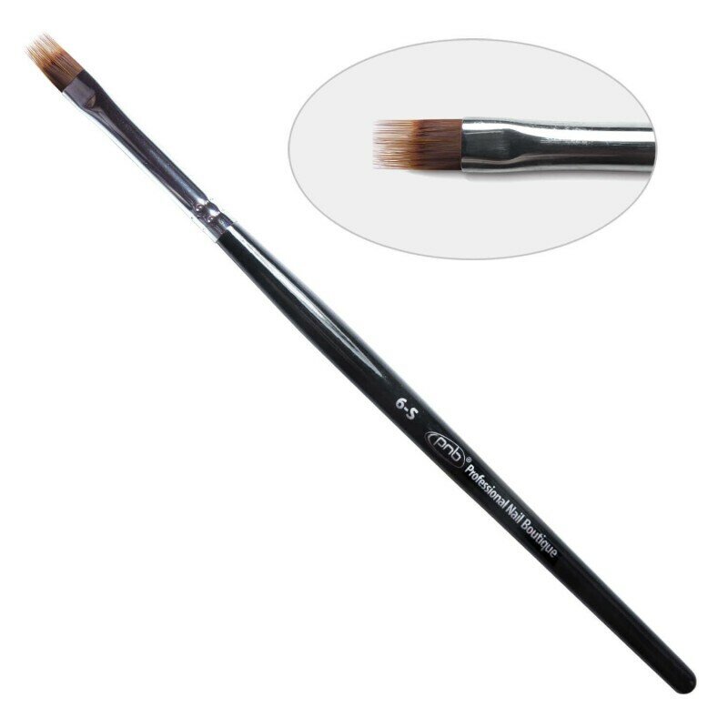 Кисть для дизайна ногтей PNB Nail Art Brush fork 6-s из синтетических волокон амбре 6D синтетическая кисть для нейл-арта 6D роспись ногтей