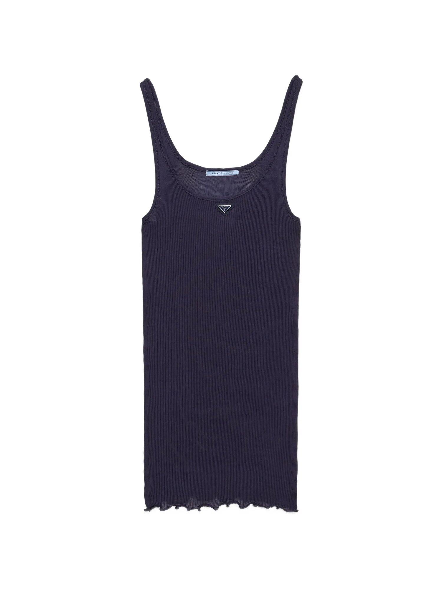 Топ Ribbed knit silk tank top