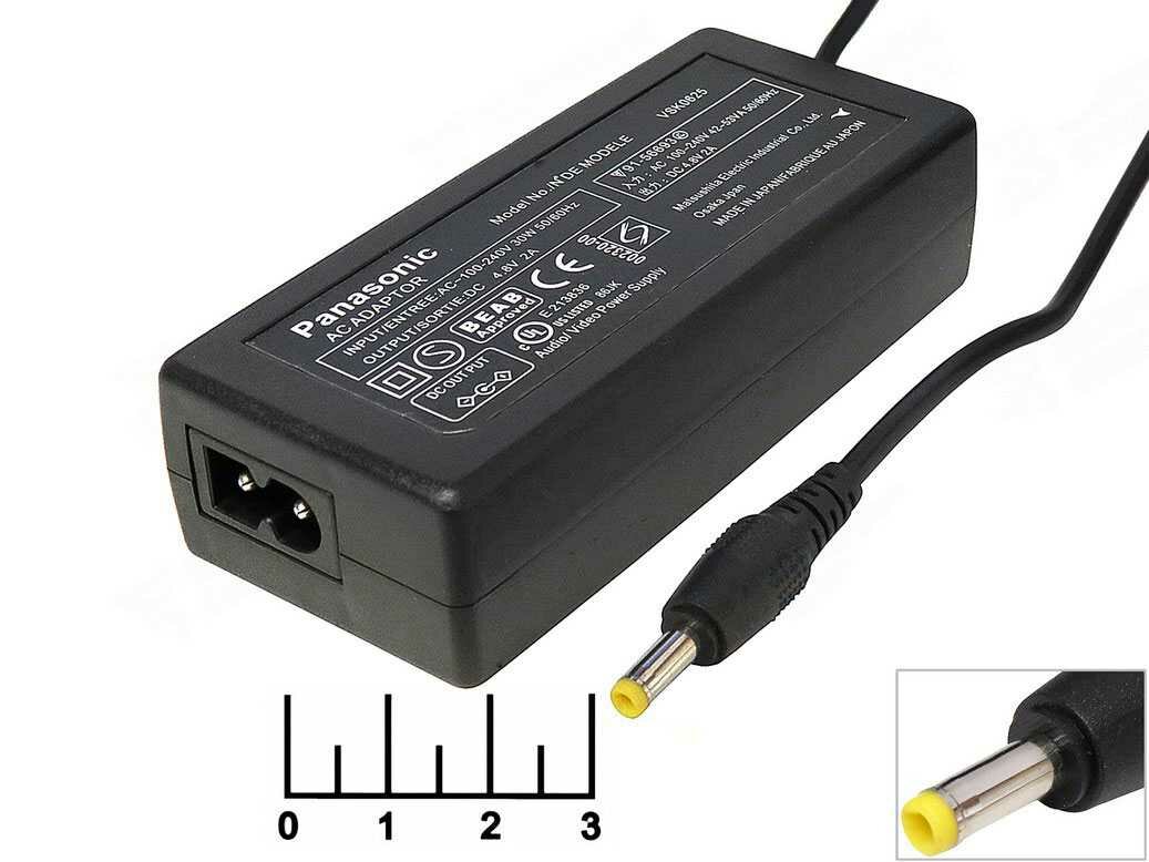 Блок питания 4.8V 2A VSK-0625 Panasonic импульсный (4.0*1.7) без шнура (восьмерка)