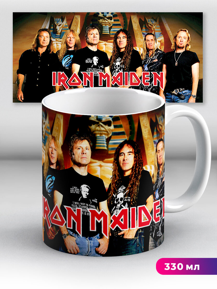 Кружка Iron Maiden Айрон Мейден фото 330 мл, керамическая с ярким принтом, подходит для СВЧ