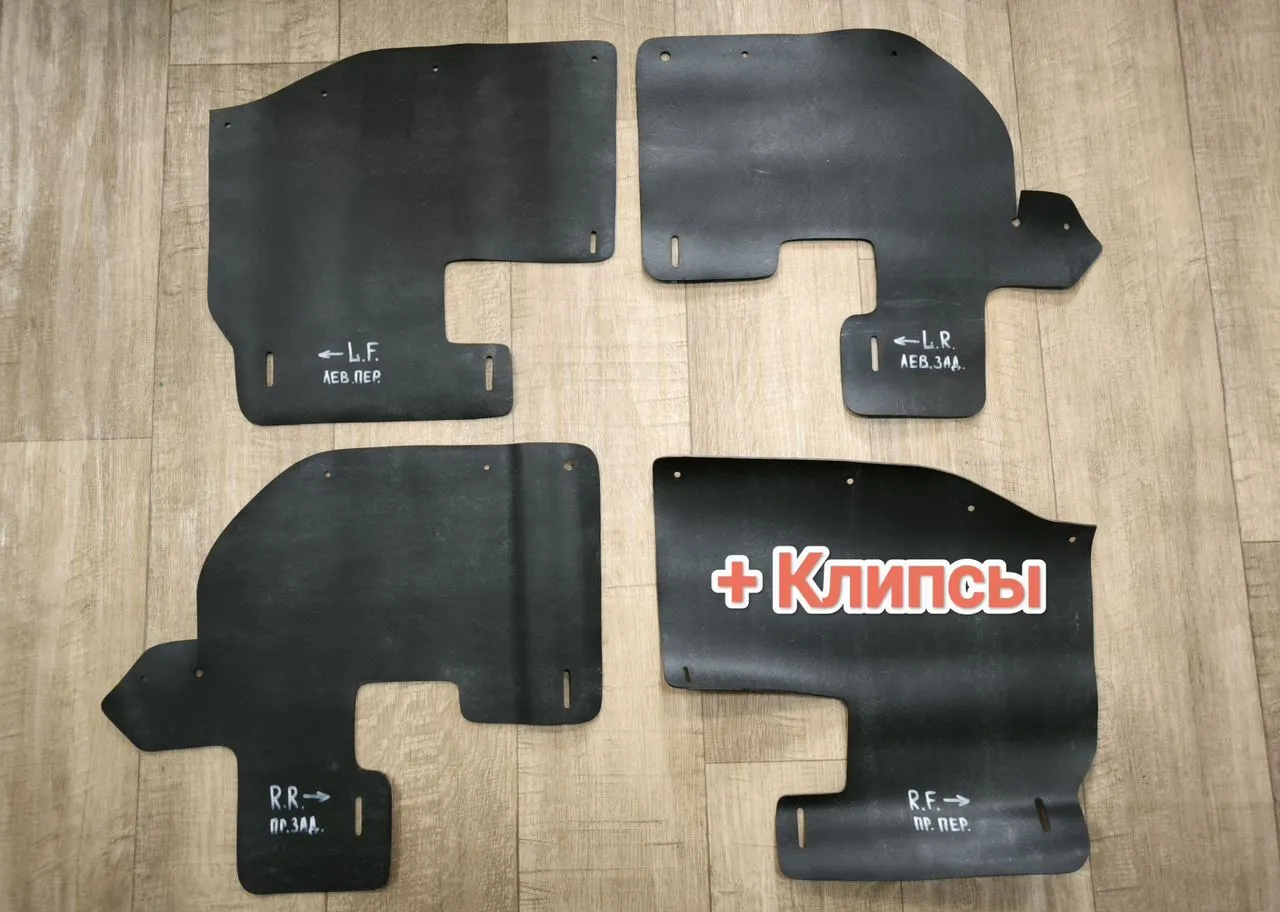 Пыльники Mitsubishi Challenger, Pajero Sport 1996-2008, комплект 4 шт, клипсы