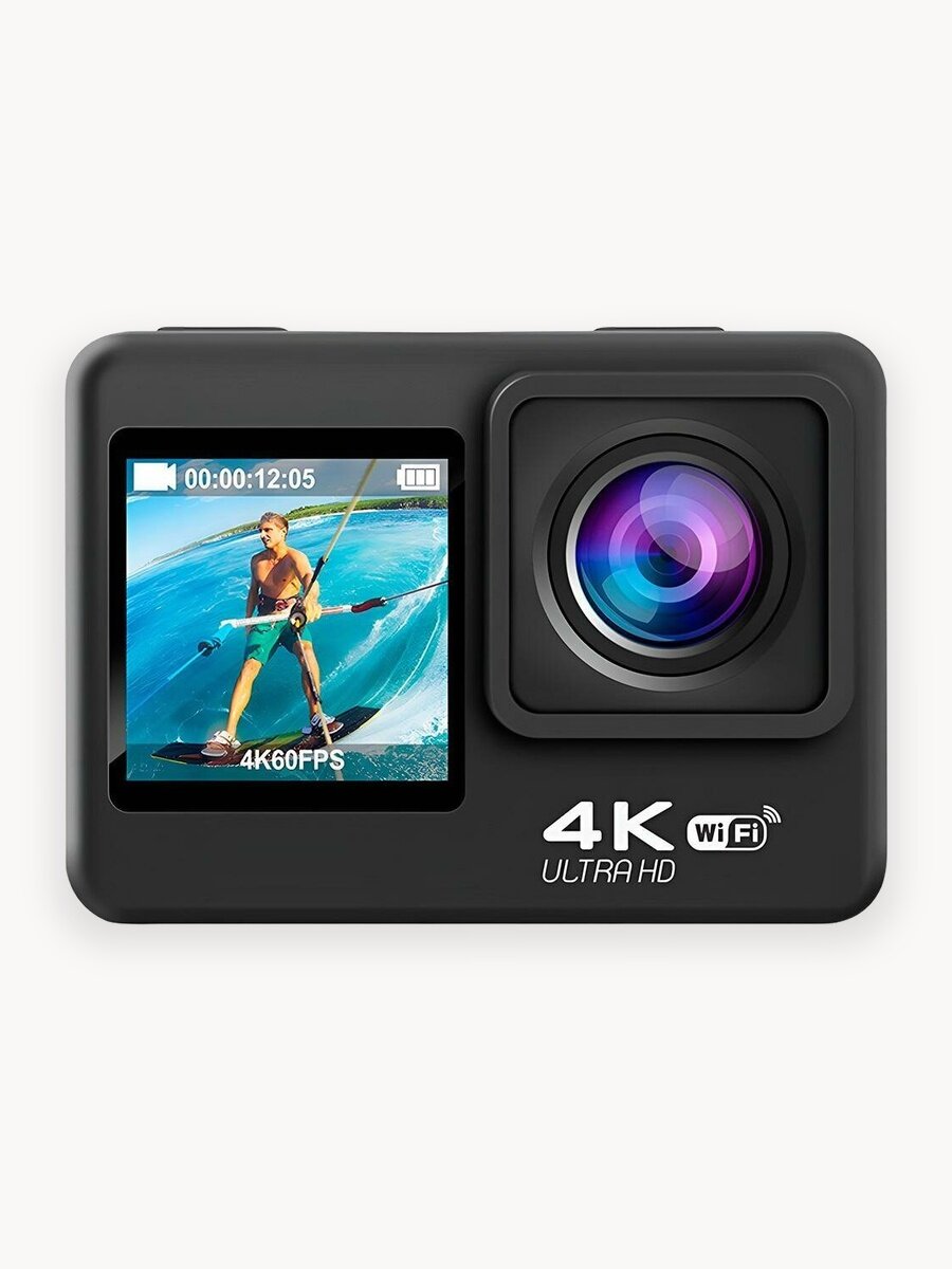 Многофункциональная экшн-камера 4K Full HD DVR Эплютус DV-14 (4k) со встроенным Wi-Fi, подводная спортивная камера. Запись 4K Ultra HD
