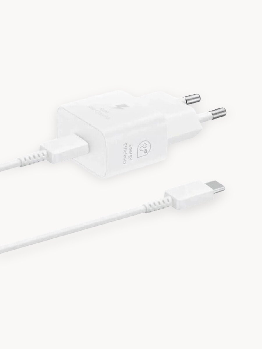 Сетевое зарядное устройство Samsung EP-T2510 25Вт, с кабелем, белый