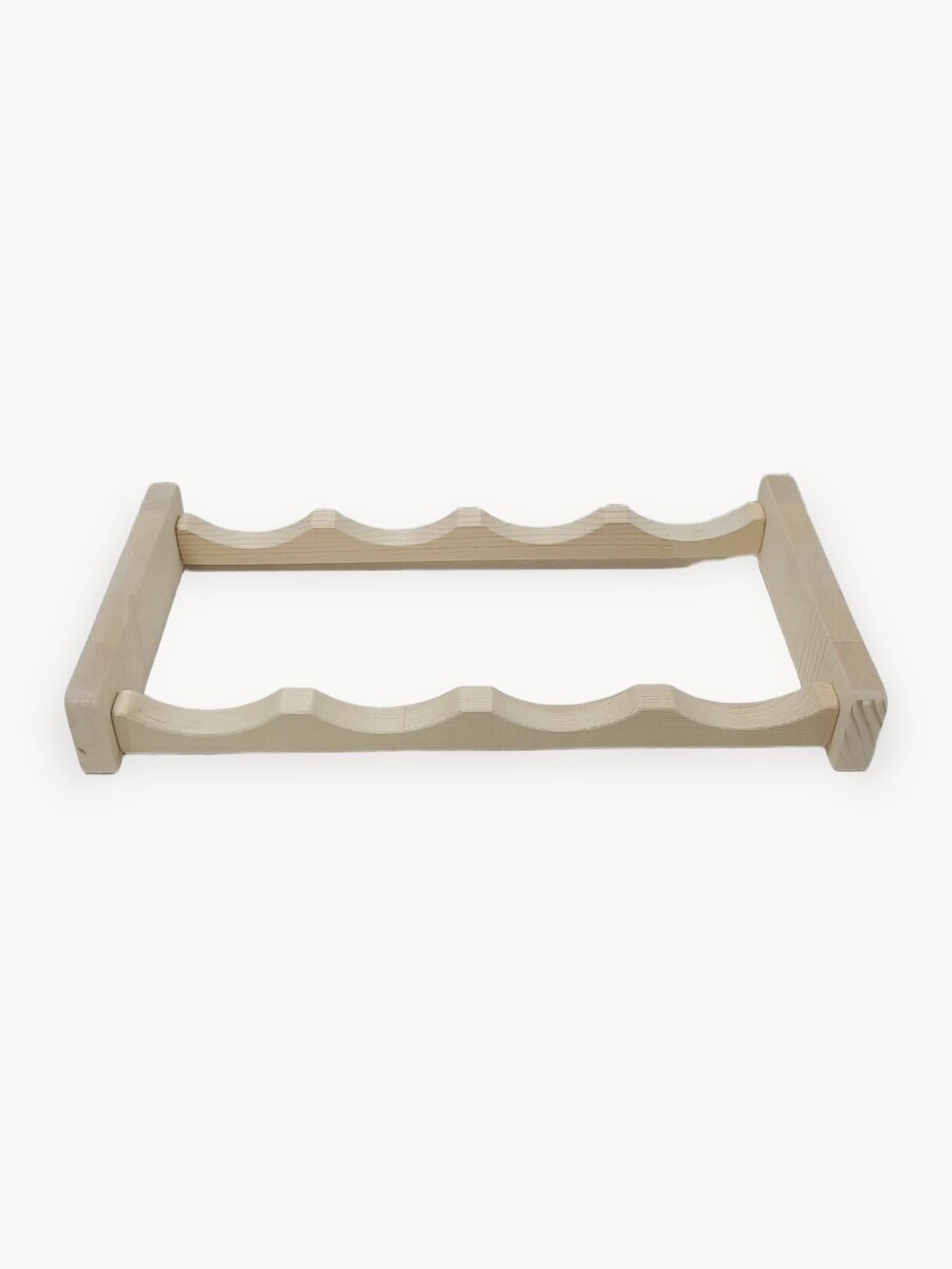 Винный стеллаж из дерева для 4 бутылок цвет дерева