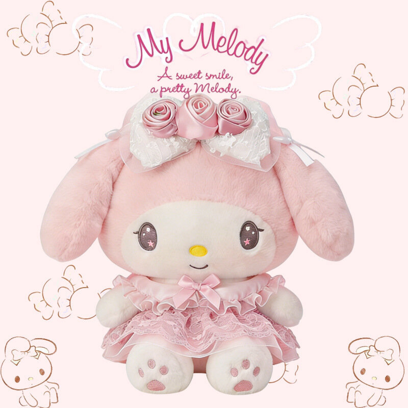 Оригинальная плюшевая игрушка My Melody от Sanrio в подарок на день рождения разные размеры Стиль：Мелоди Роза Тайный