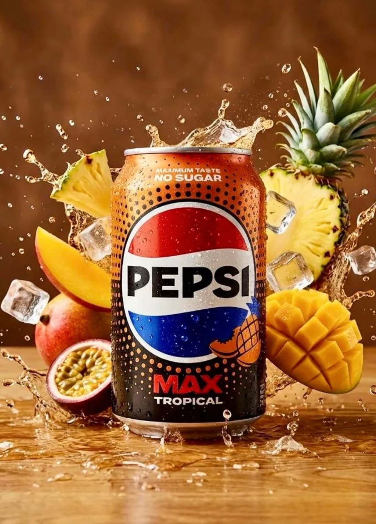 Газированный напиток Pepsi Max Tropical Zero Sugar, 330 мл х 1шт.