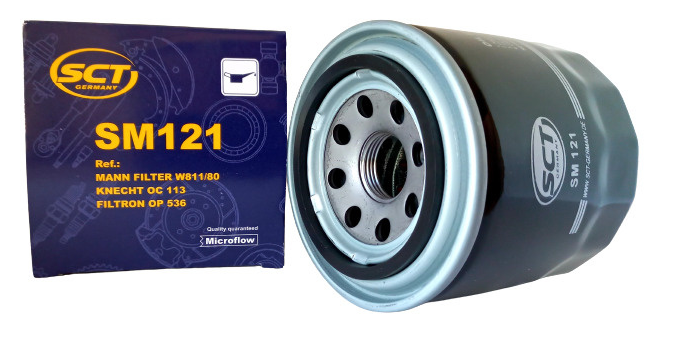 Фильтр масляный Hyundai Accent (ТагАЗ), Elantra, Getz, Solaris; Kia Rio, Ceed; MMC; Mazda SCT