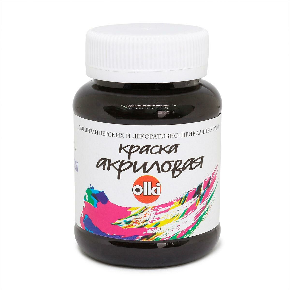 Акриловая краска Olki "Дизайн", черная, 100 мл, 2551