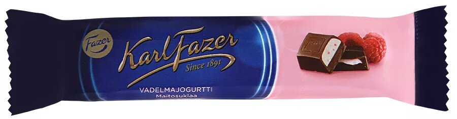 Шоколадные батончики Karl Fazer малиновый йогурт, 37г (Финляндия)