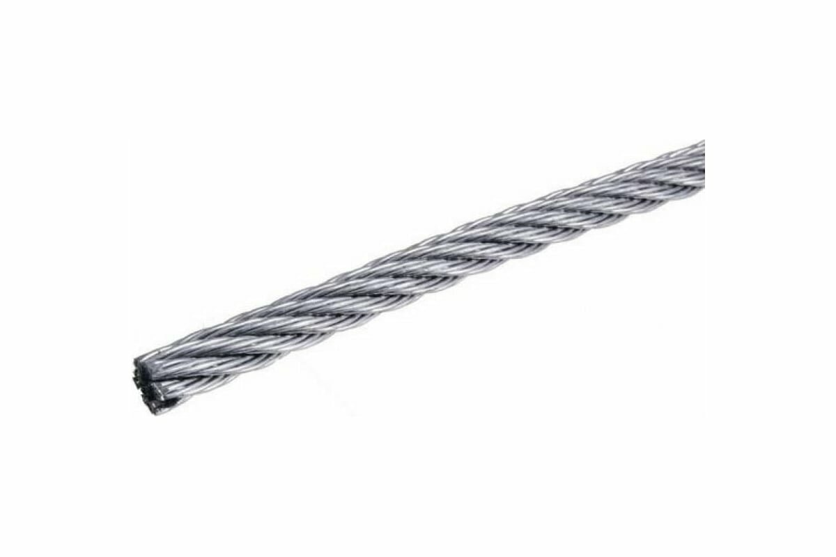 Стальной трос металлсервис DIN 3055, 6 мм, оцинкованный, 100 м 1230967
