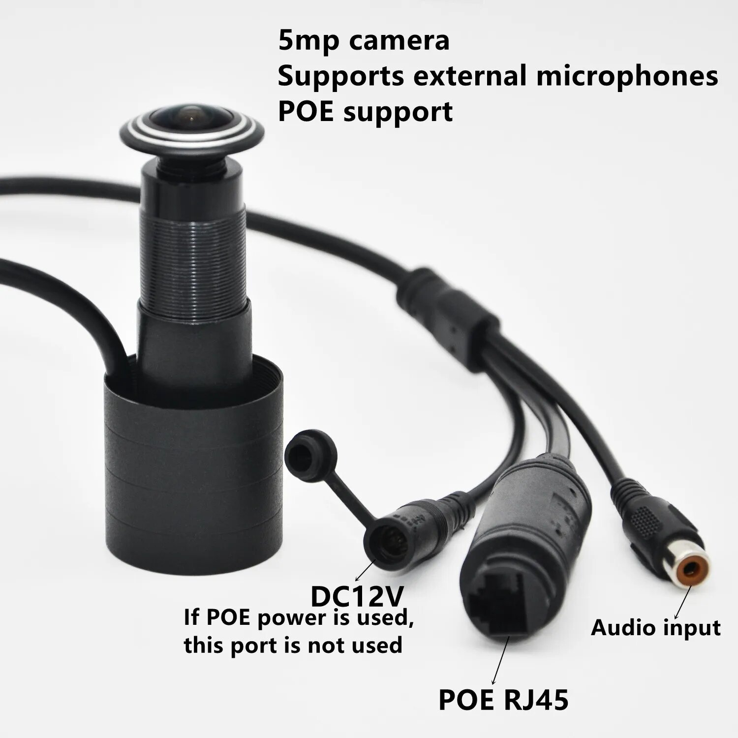 Мини-видеоглазок дверной PSEVDSP 5Мп 5MP Audio input POE