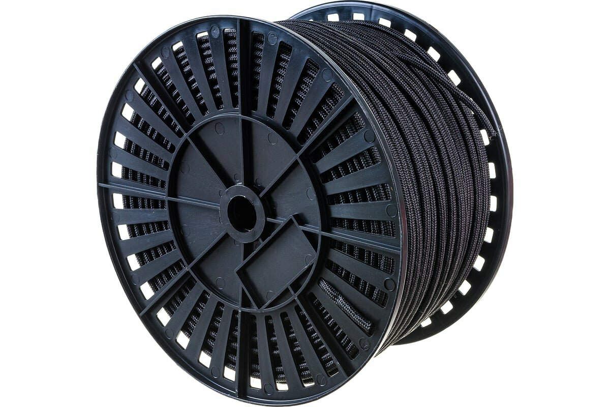 Эбис Верёвка плетёная ПП 6 мм (200 м) чёрная 72177