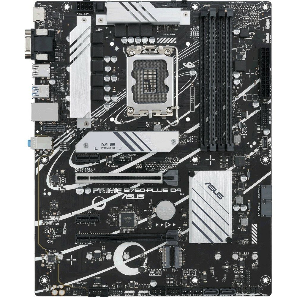 Материнская плата Asus PRIME B760-PLUS D4 (LGA1700/B760/4xDDR4/ATX/VGA, HDMI, DP) (90MB1CW0-M1EAY0)