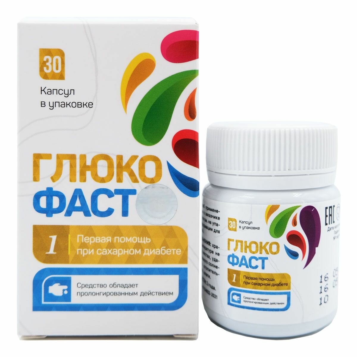 Глюкофаст при диабете, 30 капсул