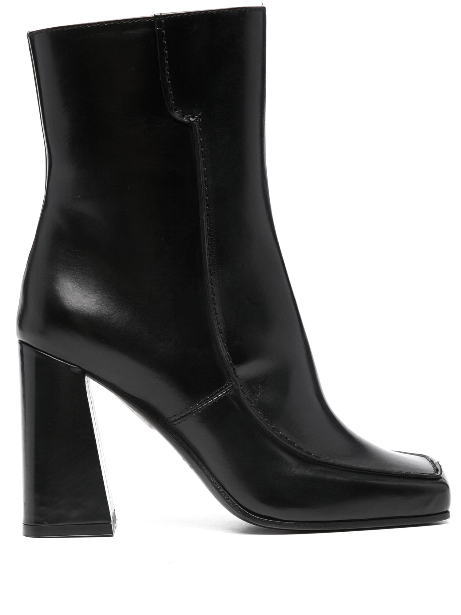 Ботинки 95mm square-toe leather ankle boots