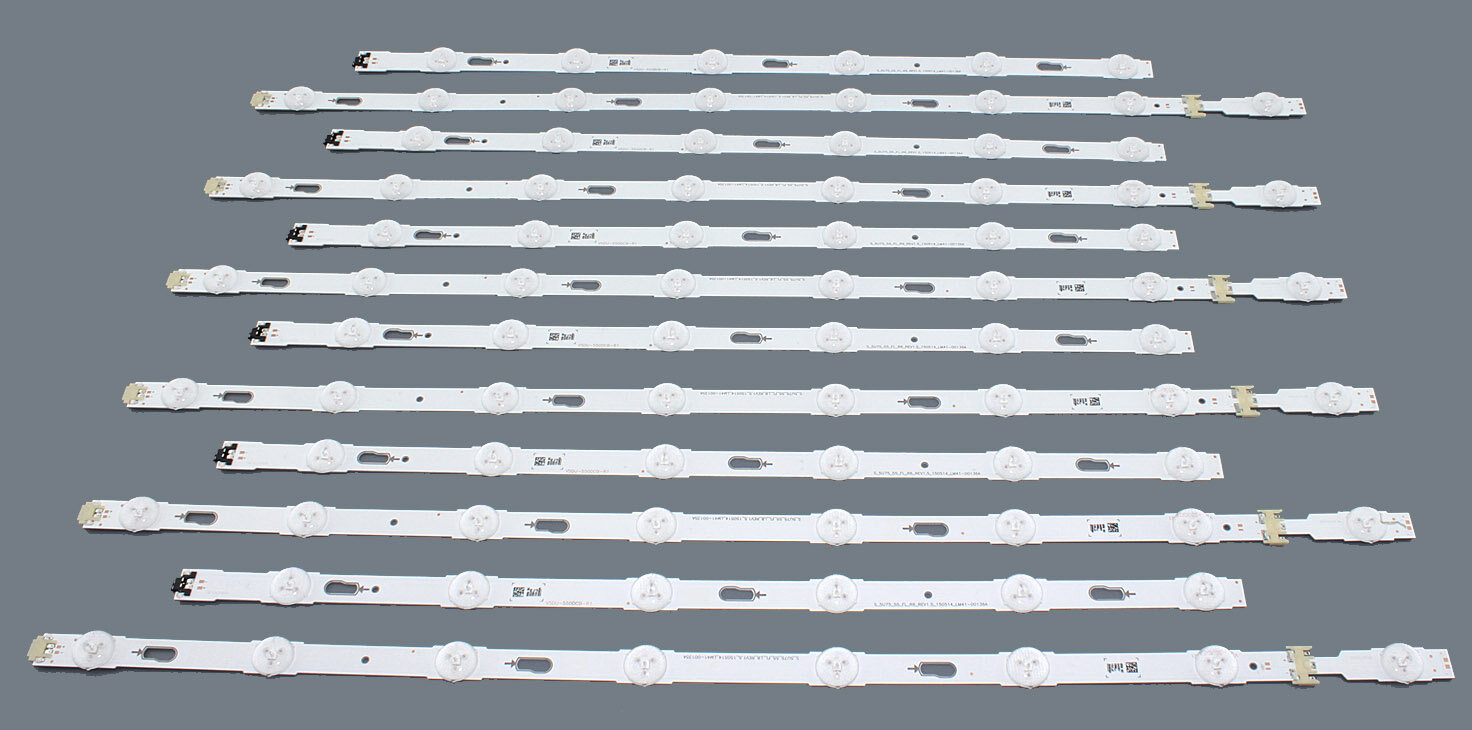 LED подсветка (светодиодная планка) для телевизора TV 55" Samsung UE55JU UE55KU UE55MU, комплект 12 шт