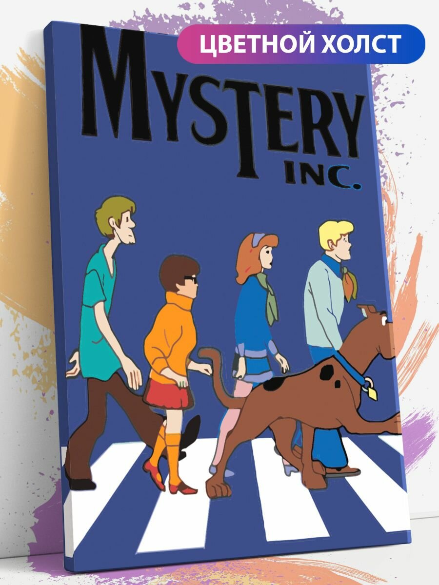 Картина по номерам на холсте с подрамником "Скуби-Ду. Мультфильм", 30х40 см