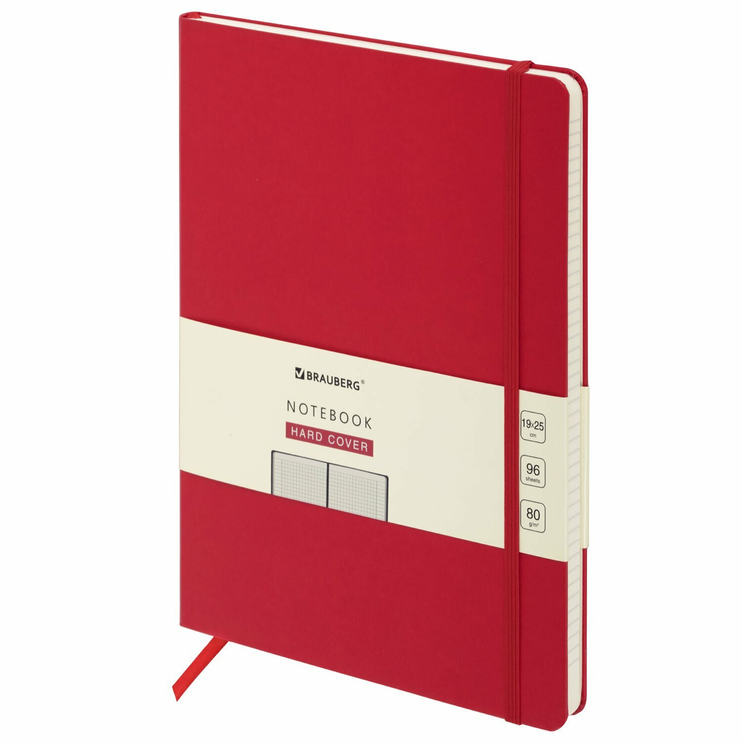 Блокнот большой формат (180х250 мм) В5, BRAUBERG ULTRA, балакрон, 80 г/м2, 96 л, клетка, красный, 113062