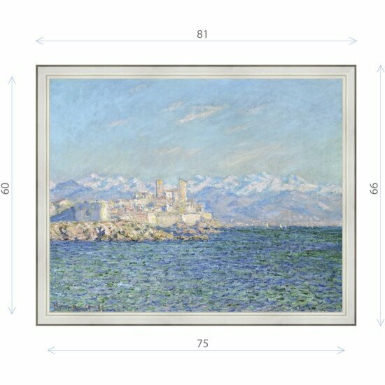 Картина Декор Депо Клода Моне Антиб, послеполуденный эффект Матовая бумага в раме без стекла 66х81 см