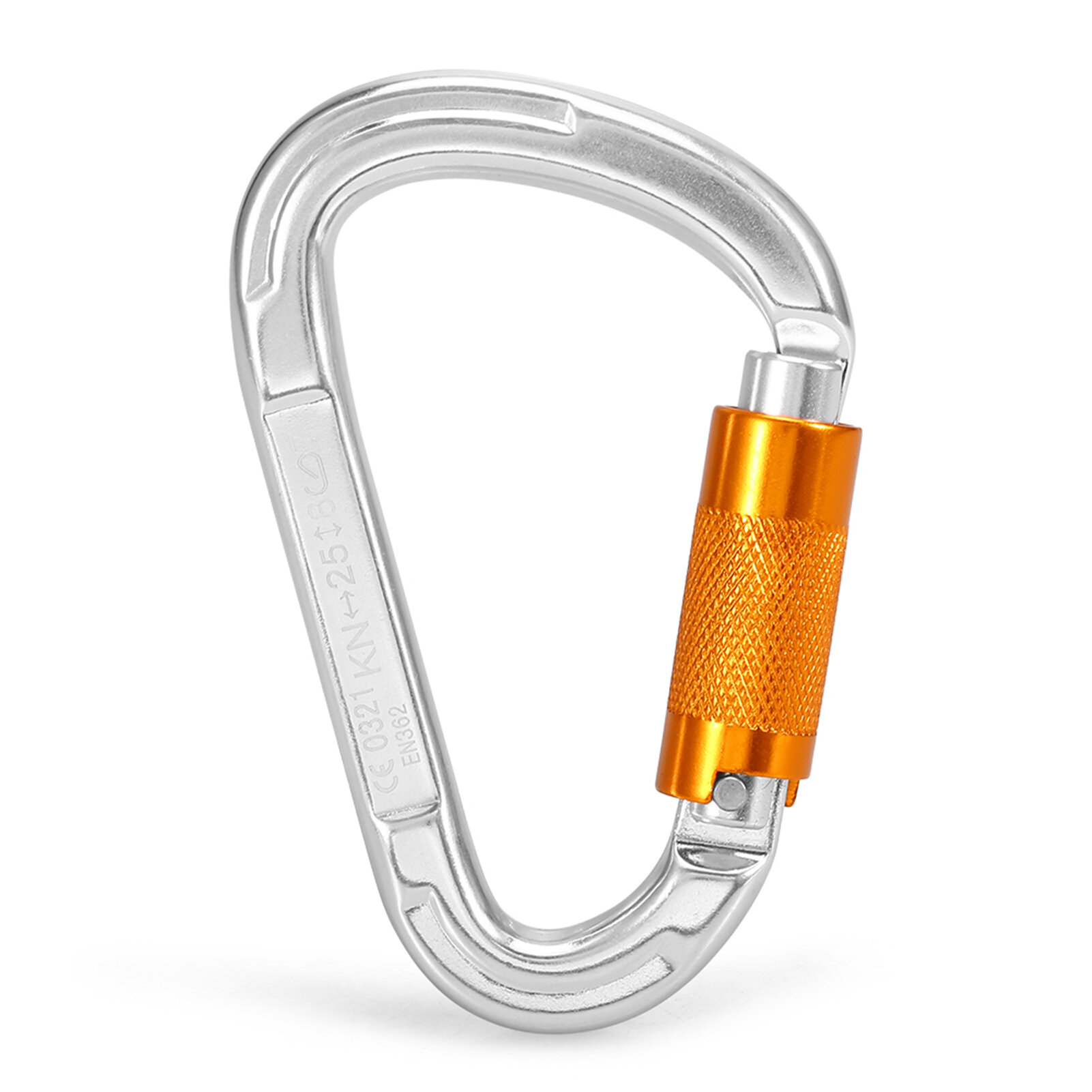 25KN Twist Locking Gate Carabiner Сертифицированный автоблокировка Карабин