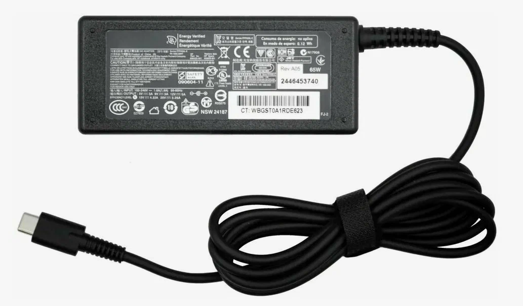 Блок питания для ноутбука HP Type-C, 65W (20V, 3.25A) без сетевого кабеля, ORG