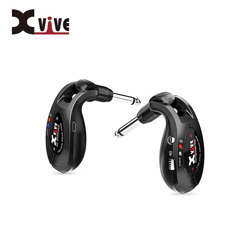 Xvive U2 Black цифровая гитарная беспроводная система Перезаряжаемый цифровой беспроводной передатчик и приемник 2,4 ГГц