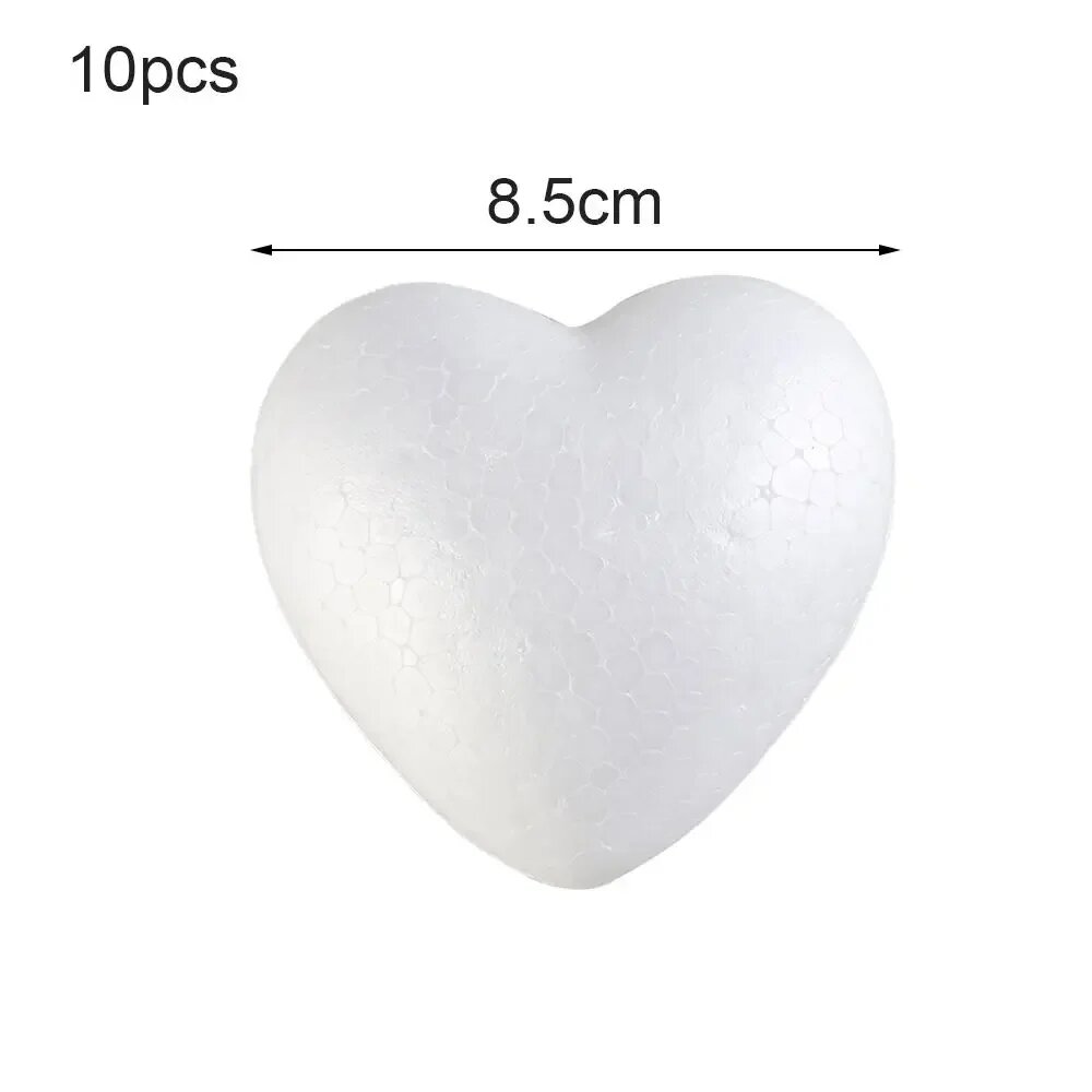 Пенопластовые формы для сердца 6/8.5/10/15 см 8.5cm-10pcs