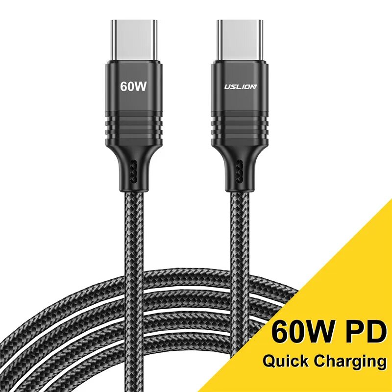 100 Вт USB C-кабель Type C PD Зарядный кабель для Samsung S22 S21 Xiaomi 12T Pro USB-C к USB-C Кабель для зарядного устройства мобильного телефона Провод Шнур