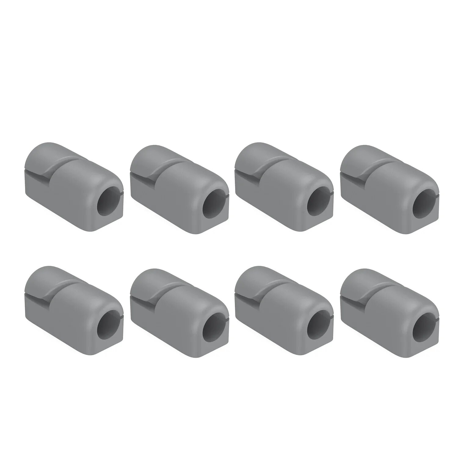Силиконовые кабельные зажимы 8шт Grey