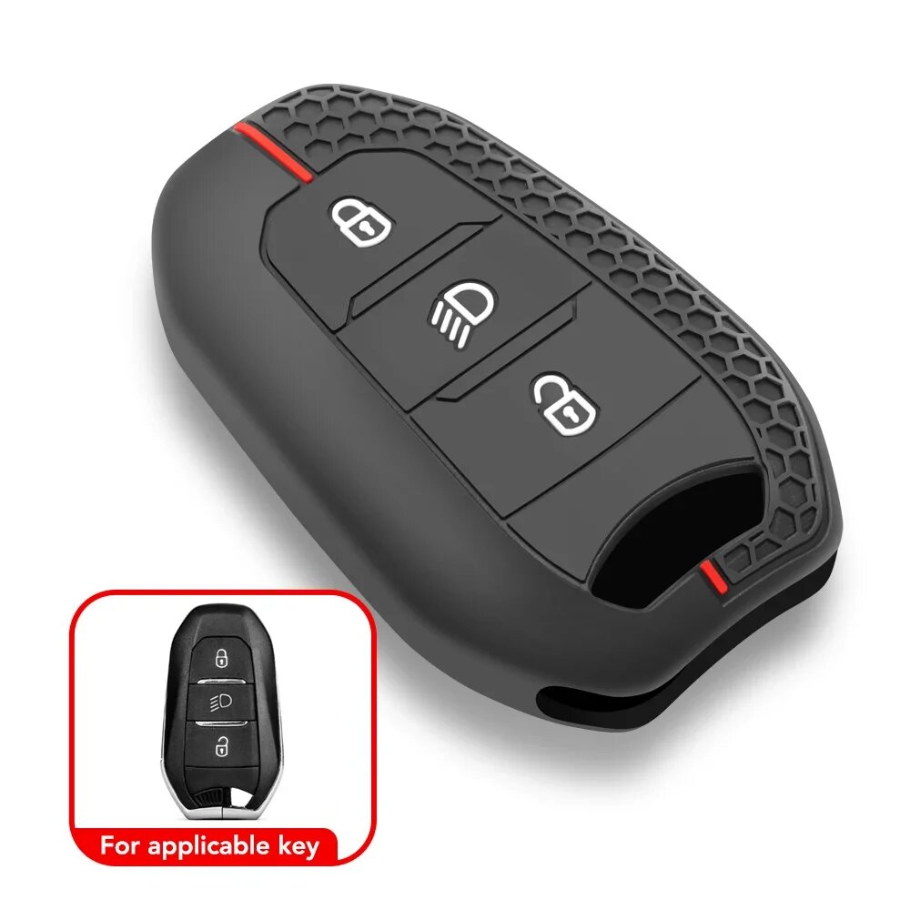 Силиконовый чехол для автомобильного ключа, держатель для ключей для Peugeot 308 408 508 2008 B Type