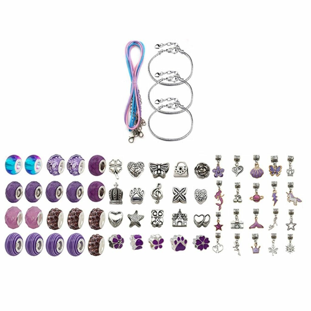 Набор для изготовления разноцветных украшений из бисера девочек 5-11 лет, ожерелье, колье, браслет, принадлежности браслета с коробкой