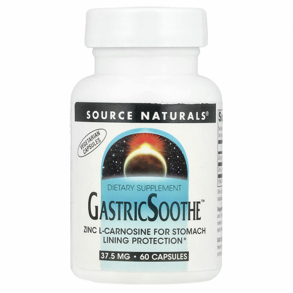 Source Naturals, GastricSoothe™, добавка для здоровья желудка, 60 капсул