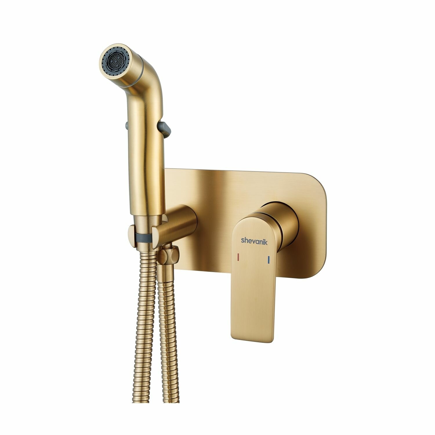 Смеситель встраиваемый для биде Shevanik S4105G золотой сатин