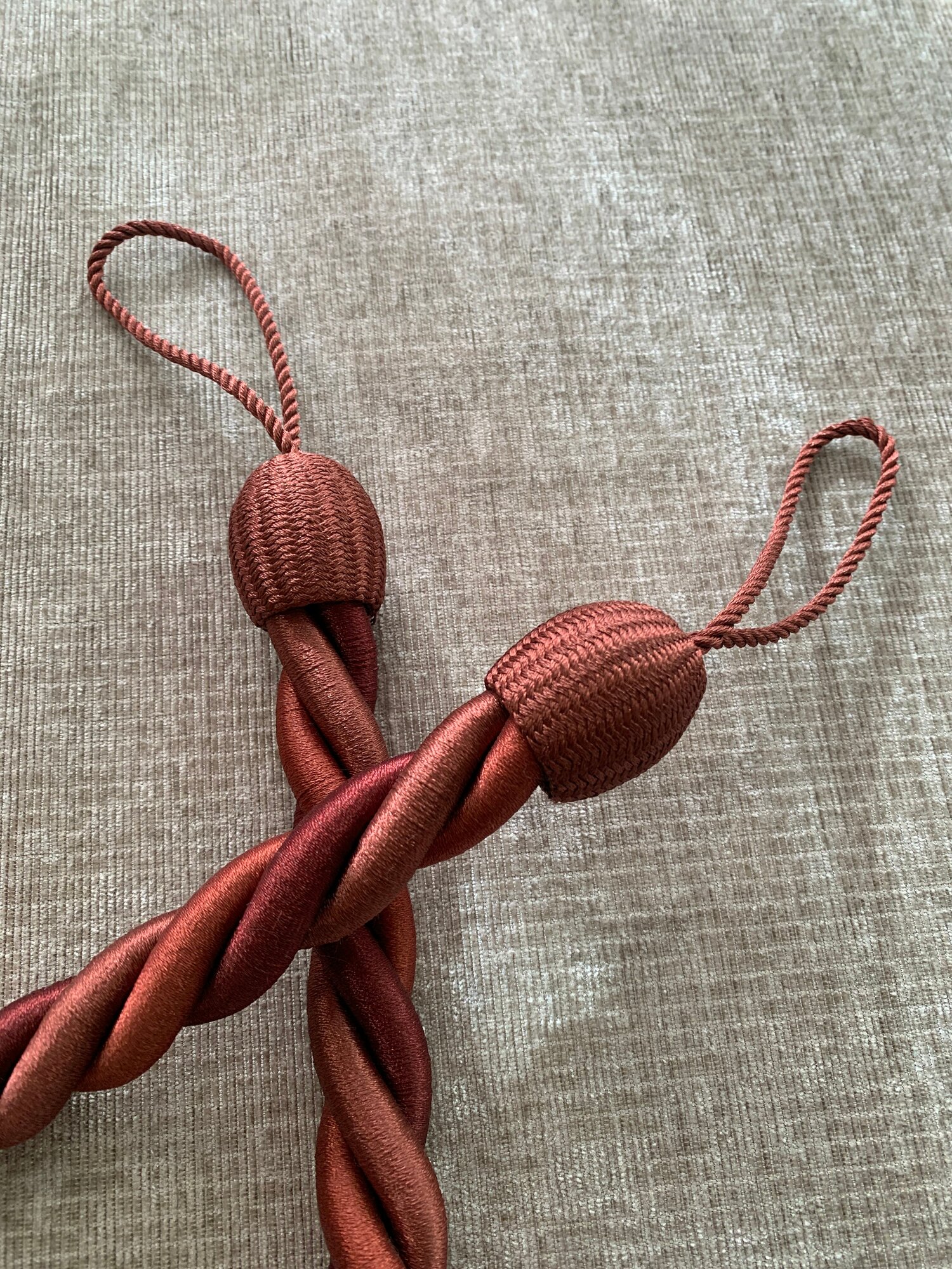 Подхват для штор из плетёного шнура, ручная работа, 1 шт, 100 см — фото 1