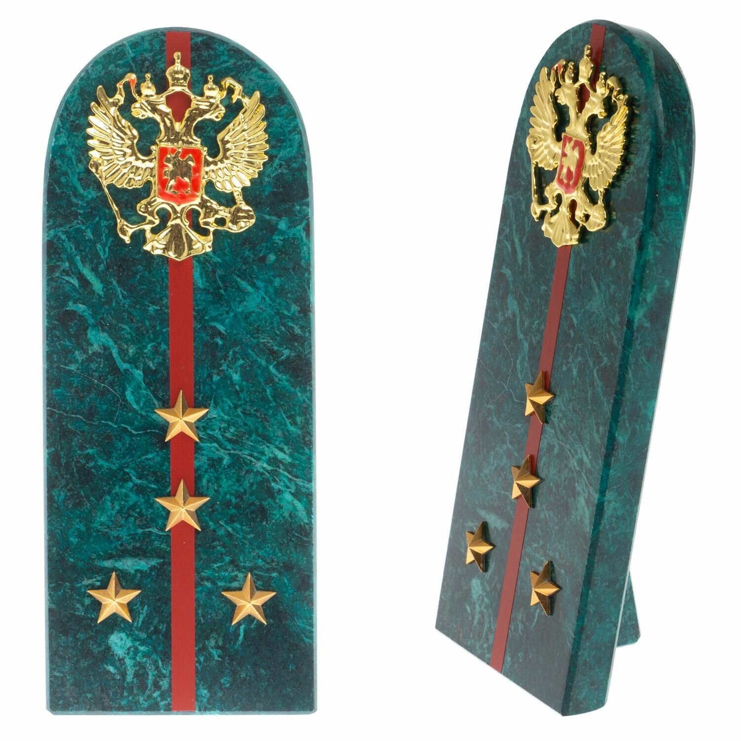 Сувенир погон "Капитан МВД" камень змеевик 129011