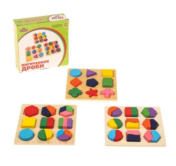 Развивающая игра Лесная мастерская "Логические фигуры", 3 штуки (452128)