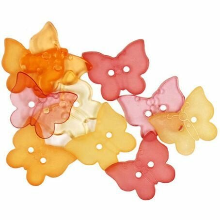 Пуговицы BLUMENTHAL LANSING "Favorite Findings", Бабочки, микс цветов, 10 шт
