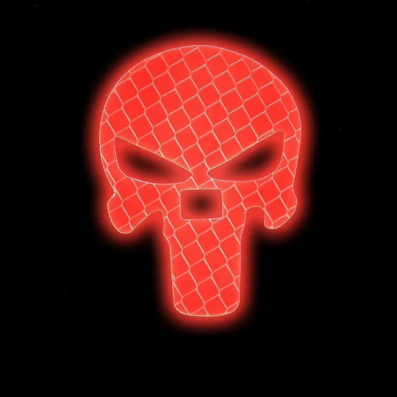 1 шт, автомобильная Классическая наклейка в виде черепа Red