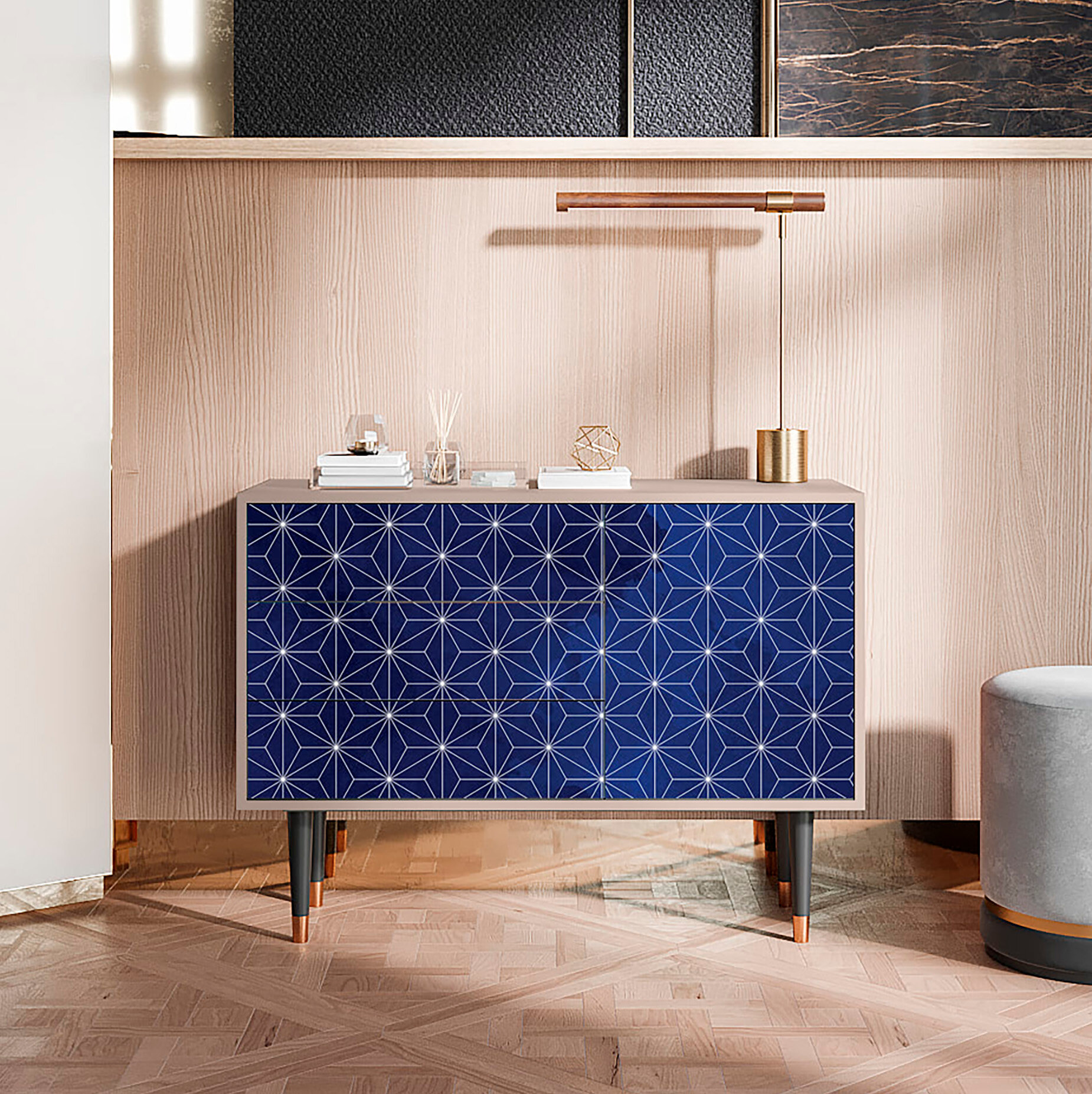 Комод - STORYZ - S3 Milky Way, Размер - 115 x 84 x 41 см, Цвет корпуса - , Бежевый