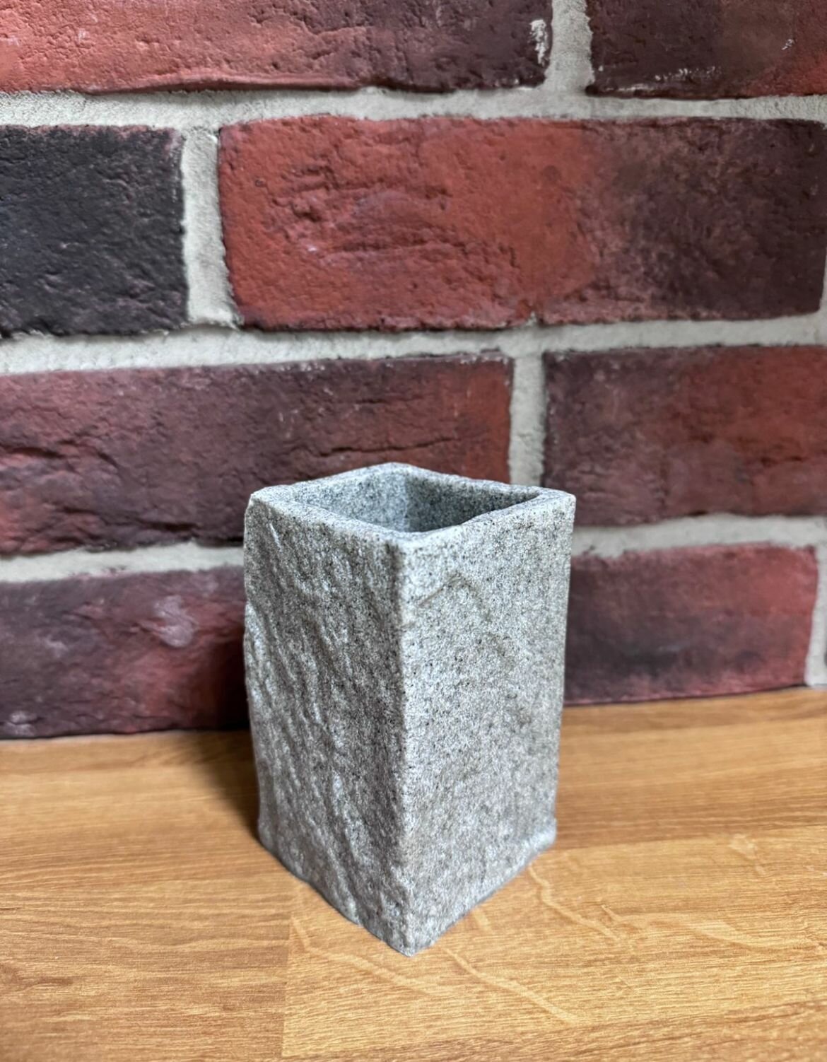 Стакан для ванной комнаты, серый камень