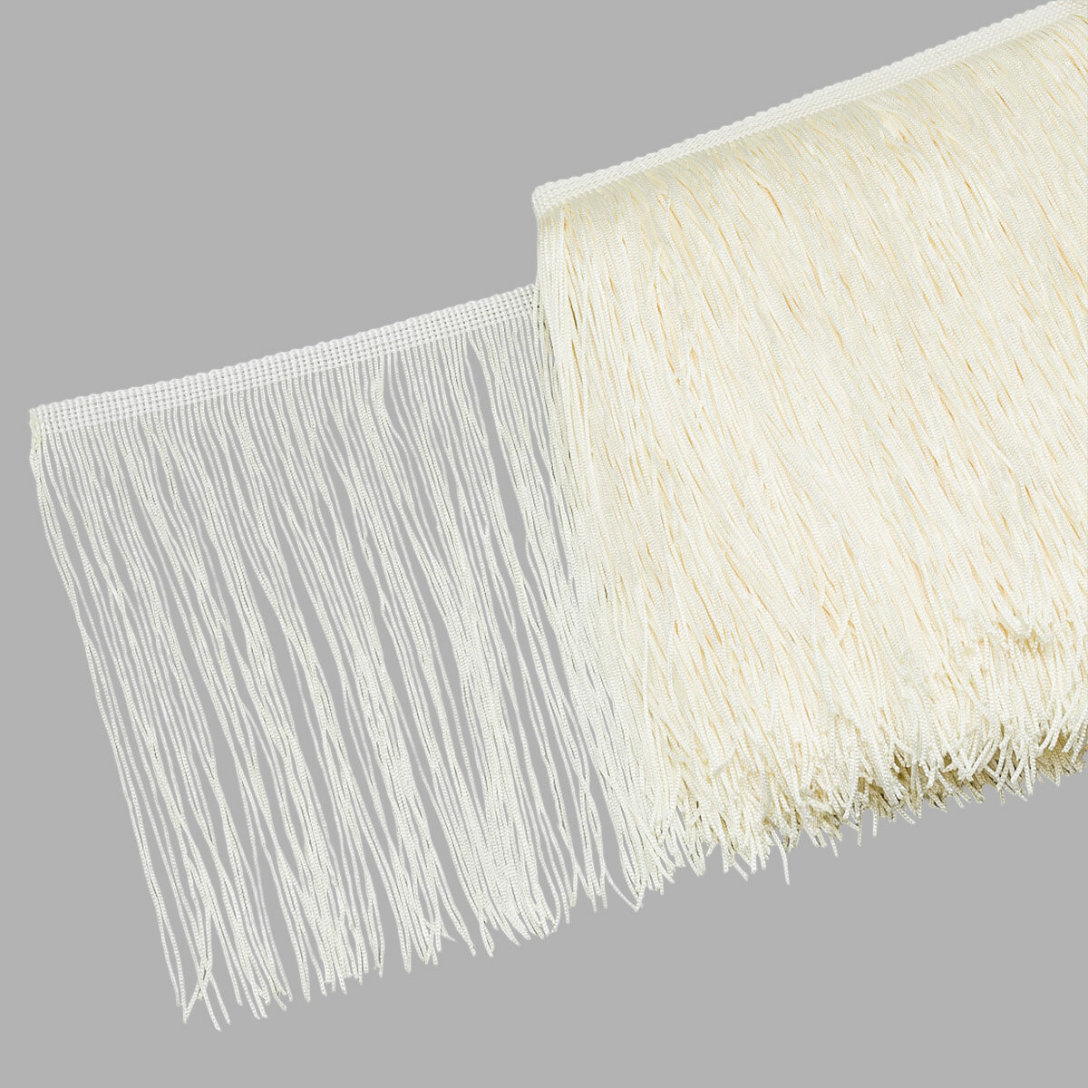 Бахрома для шитья, рукоделия, текстиля, одежды, 20 см*9,14 м, ванильная, Айрис