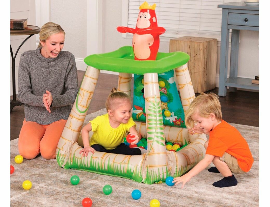 Надувной игровой центр Джунгли с 25 шариками, 89х86х107см, от 2 лет, BestWay, 52266