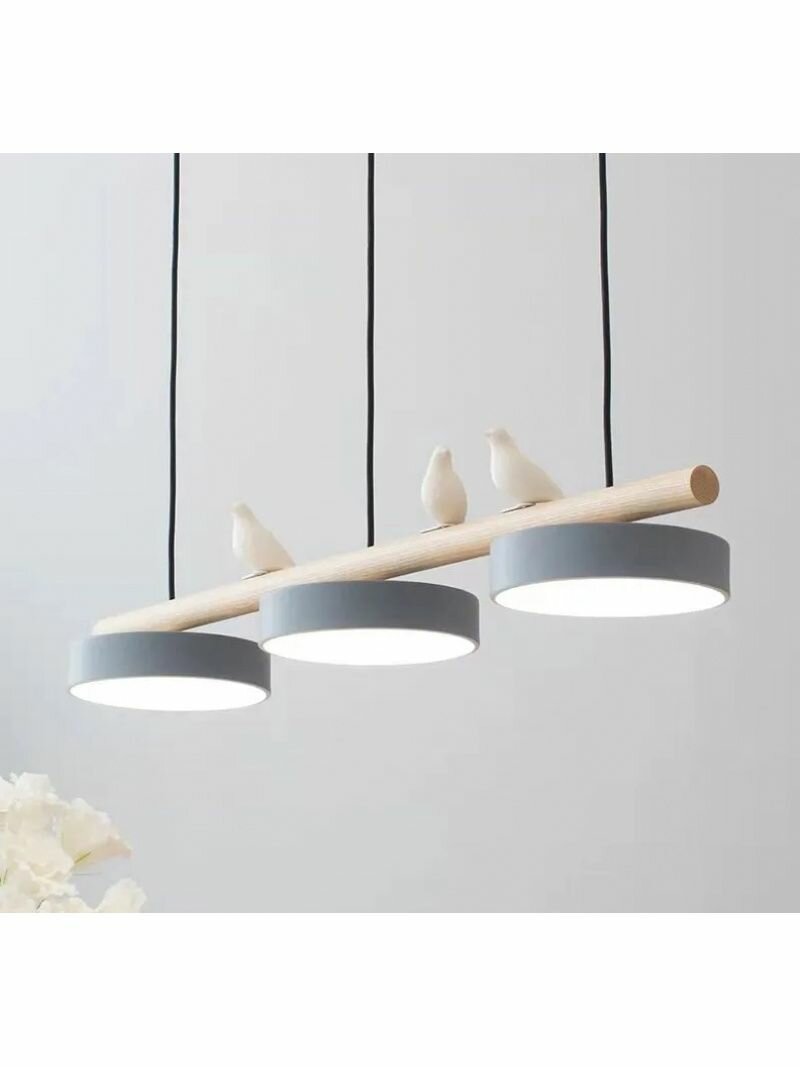 Подвесной светильник серый Люстра потолочная