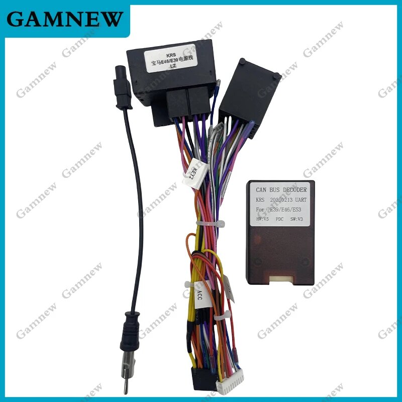 Автомобильный 16-контактный адаптер жгута проводов LZ Canbus Box декодер Android радио кабель питания для BMW E39 E46 Cable Canbus