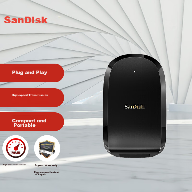 SanDisk CFexpress Card Reader, Ultimate Ultra-Fast, Supports USB 3.1 High-Speed Reading
