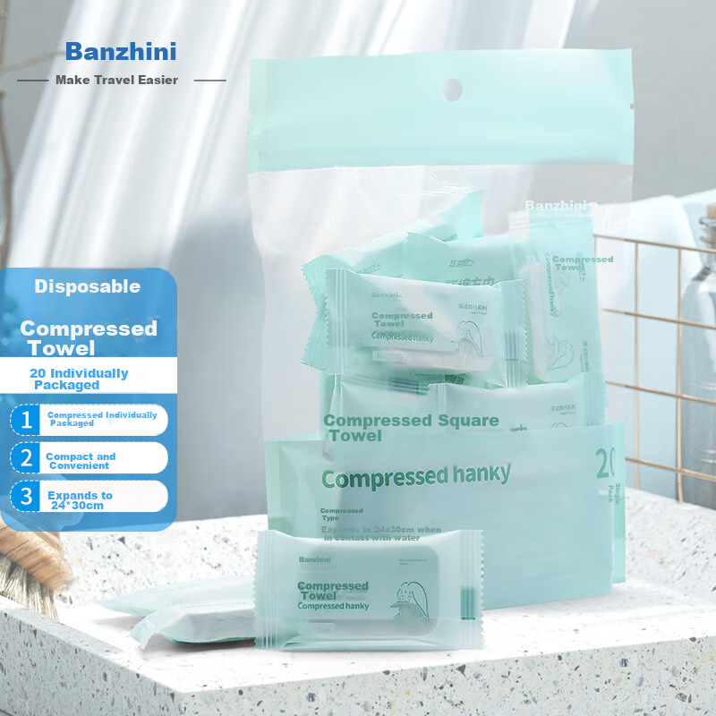 Banzheni Disposable Bath Towel, Extra Large And Thick, Travel-Sized, Vacuum-Sealed, Sterilized, for Hospital Delivery, Pregnant Women, Compressed, Hotel Use, Individually Wrapped