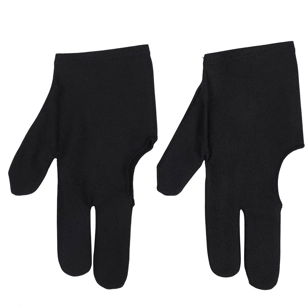 2 шт. Универсальная перчатка для бильярдного кия (унисекс), защита для трех пальцев левой руки.
