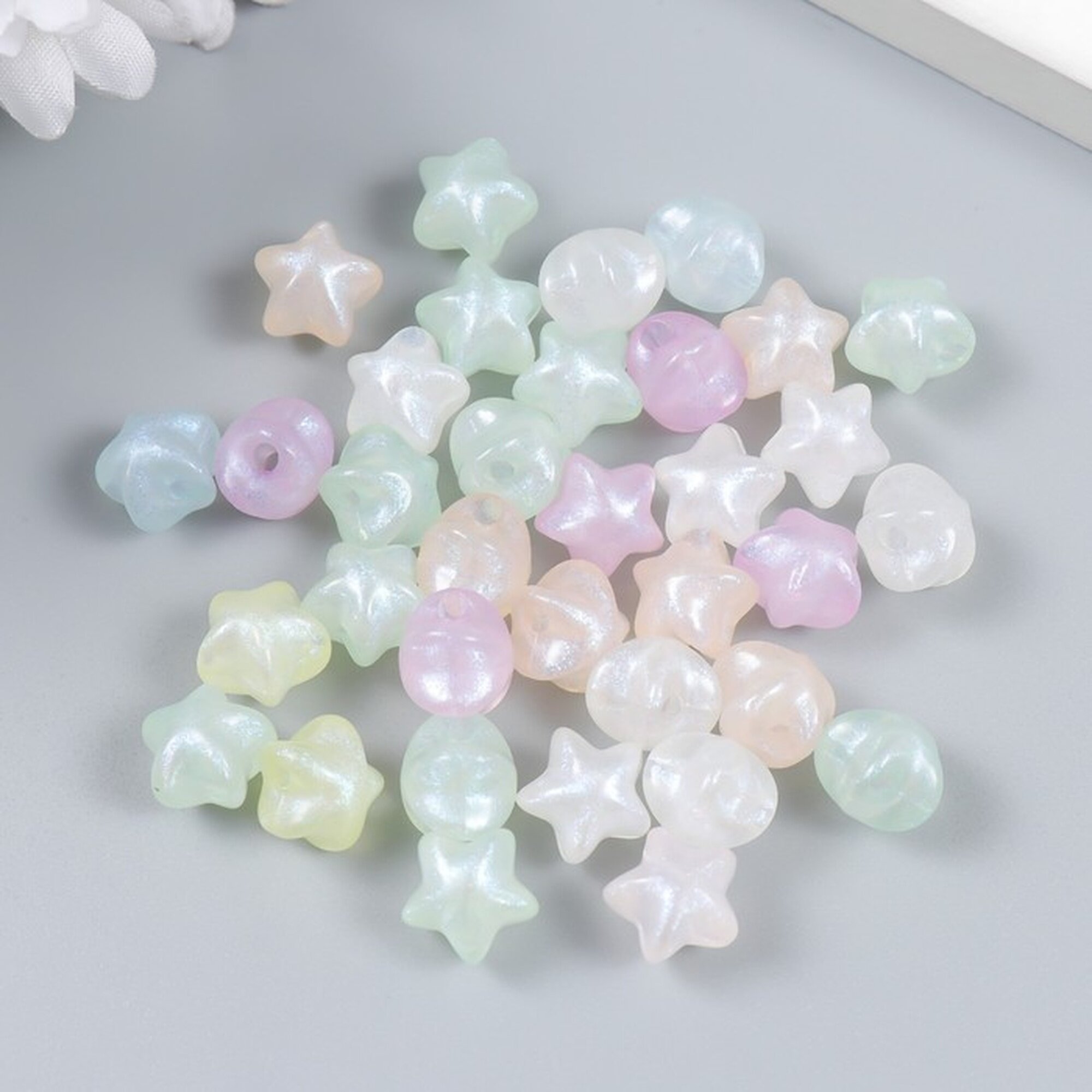 Набор бусин для рукоделия и плетения «Арт Узор. Звёзды. Блеск», 20 г 1×1.1×1.1 см